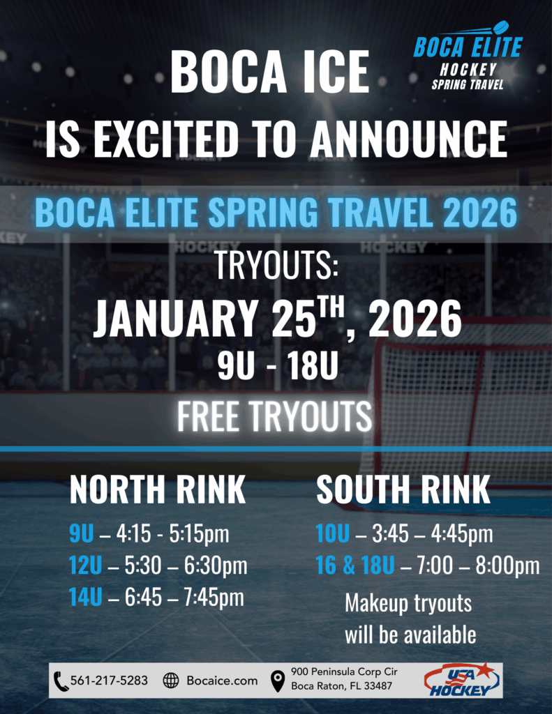 Boca Elite Travel Tryouts - Boca Ice - South Florida’s Newest Indoor ...